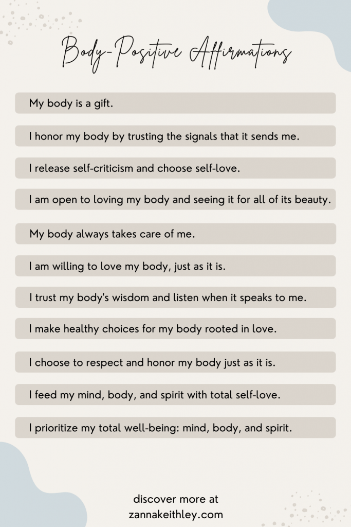 42 Body Positive Affirmations for Total Self-Acceptance 42 Body Positive Affirmations for Total Self-Acceptance